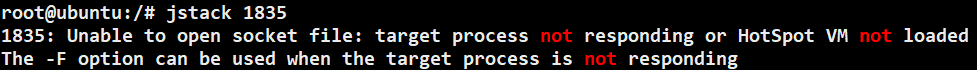 解决jstack的报错:unable To Open Socket File 自学精灵 9569